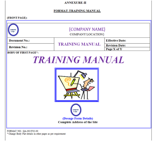 Preparation of Site Master File, Manuals and Master Plans (In ...