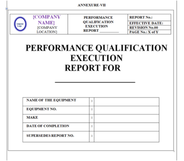 Standard Operating Procedure on Validation and Qualification Procedure ...