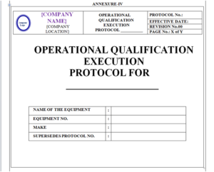 Standard Operating Procedure on Validation and Qualification Procedure ...