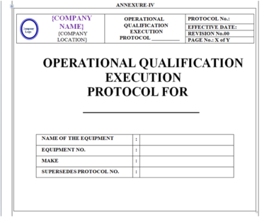 Standard Operating Procedure on Validation and Qualification Procedure ...