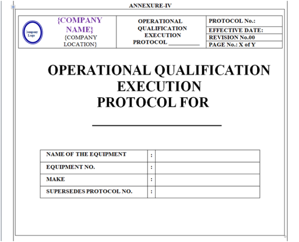 Standard Operating Procedure on Validation and Qualification Procedure ...