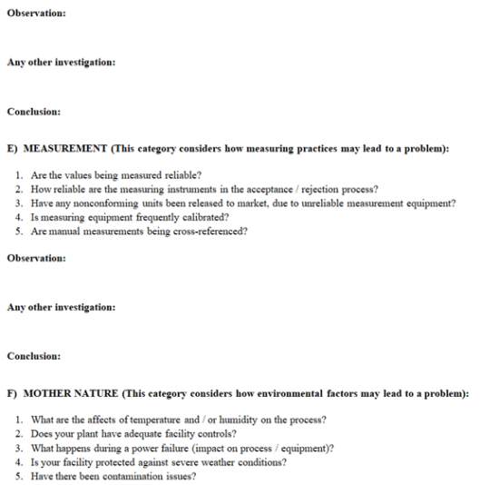 STANDARD OPERATING PROCEDURE FOR INVESTIGATION IN PHARMACEUTICAL ...