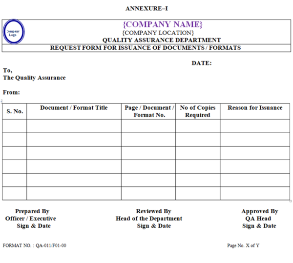PROCEDURE FOR DOCUMENTATION AND DATA CONTROL IN PHARMACEUTICAL INDUSTRY ...