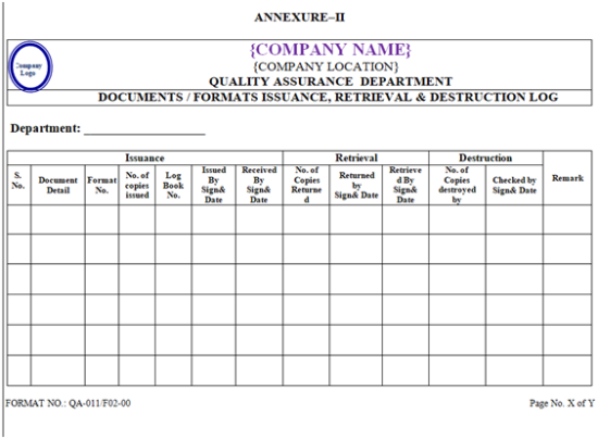 PROCEDURE FOR DOCUMENTATION AND DATA CONTROL IN PHARMACEUTICAL INDUSTRY ...