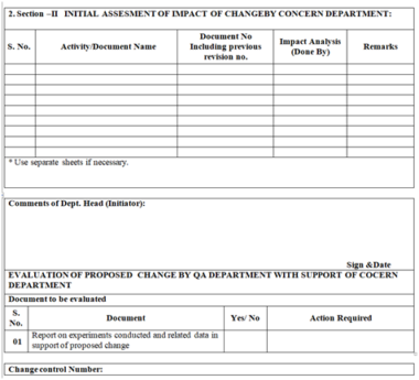 STANDARD OPERATING PROCEDURE FOR THE HANDLING OF CHANGE CONTROL IN ...