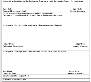 STANDARD OPERATING PROCEDURE FOR THE HANDLING OF DEVIATIONS AND INCIDENTS – PharmaGuideHub