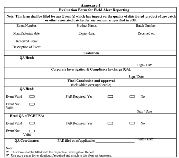 FIELD ALERT REPORTING IN PHARMACEUTICAL – PharmaGuideHub