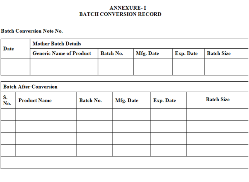 BATCH CONVERSION IN PHARMACEUTICAL – PharmaGuideHub