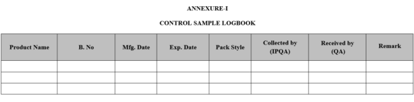 STANDARD OPERATING PROCEDURE ON COLLECTION AND HANDLING OF CONTROL ...