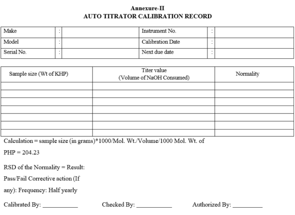 CALIBRATION OF AUTOTITRATOR AND ELECTRODES – PharmaGuideHub