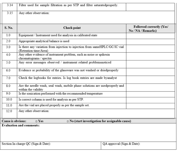 INVESTIGATION OF OUT OF SPECIFICATION (OOS) – PharmaGuideHub