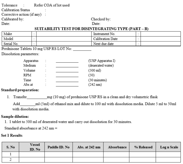CALIBRATION OF DISSOLUTION TEST APPARATUS – PharmaGuideHub