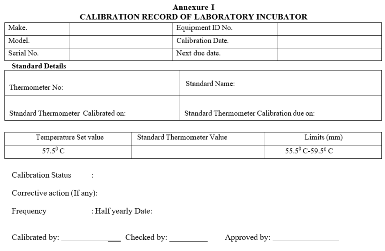 CALIBRATION OF LABORATORY INCUBATOR (Make: NEWTRONIC) – PharmaGuideHub