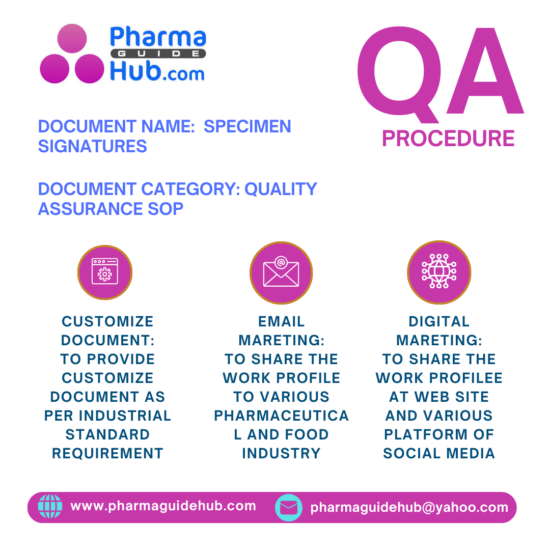 SPECIMEN SIGNATURES – PharmaGuideHub