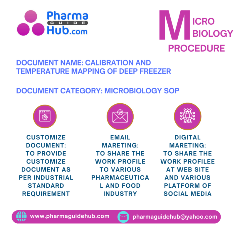 CALIBRATION AND TEMPERATURE MAPPING OF DEEP FREEZER – PharmaGuideHub