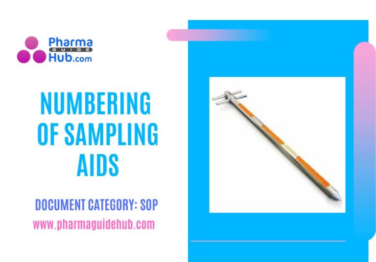 NUMBERING OF SAMPLING AIDS – PharmaGuideHub
