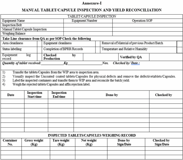 MANUAL INSPECTION OF TABLETS AND CAPSULES – PharmaGuideHub