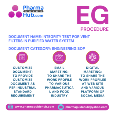 INTEGRITY TEST FOR VENT FILTERS IN PURIFIED WATER SYSTEM – PharmaGuideHub