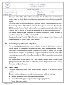 SITE MASTER FILE (SMF) – PharmaGuideHub