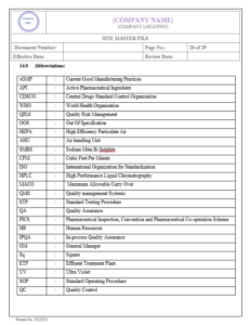 SITE MASTER FILE (SMF) – PharmaGuideHub
