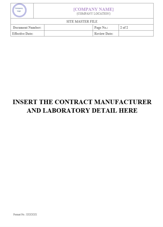 SITE MASTER FILE (SMF) – PharmaGuideHub