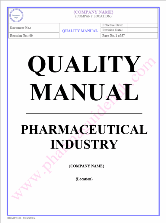 QUALITY MANUAL – PharmaGuideHub