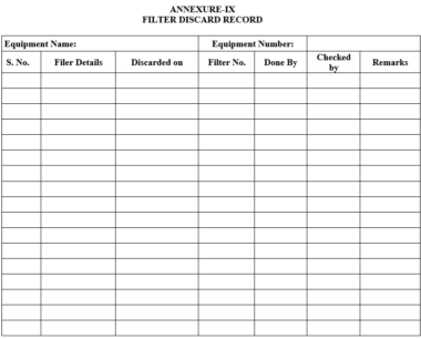 AHU FILTER CLEANING, INSPECTION, REPLACEMENT AND DISCARD – PharmaGuideHub