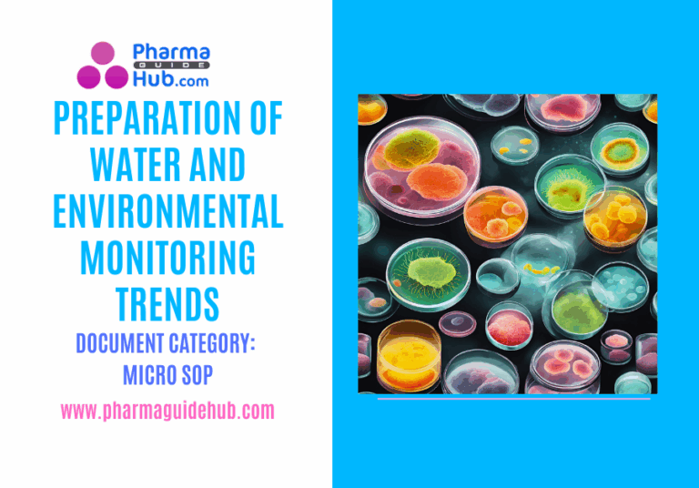 PREPARATION OF WATER AND ENVIRONMENTAL MONITORING TRENDS – PharmaGuideHub