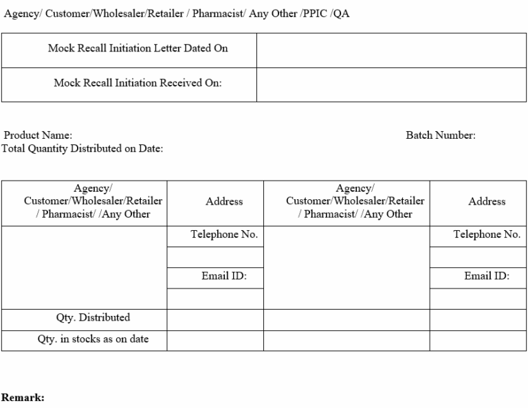 Mock Recall – PharmaGuideHub