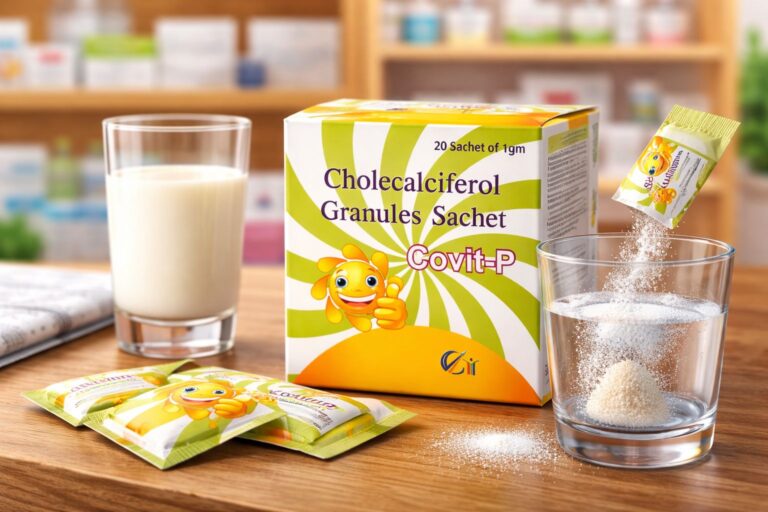Covit-P Vitamin D3 (Cholecalciferol 60000 IU) Sachet | For Bone & Joint ...