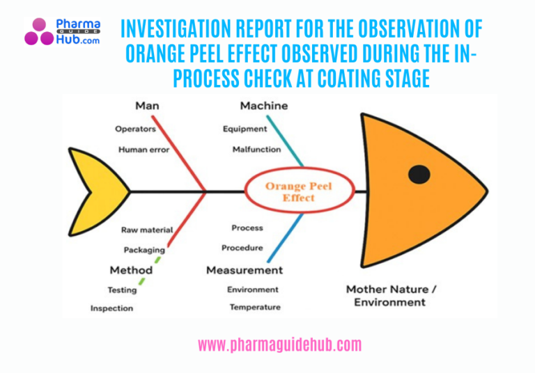 INVESTIGATION REPORT FOR THE OBSERVATION OF ORANGE PEEL EFFECT OBSERVED ...